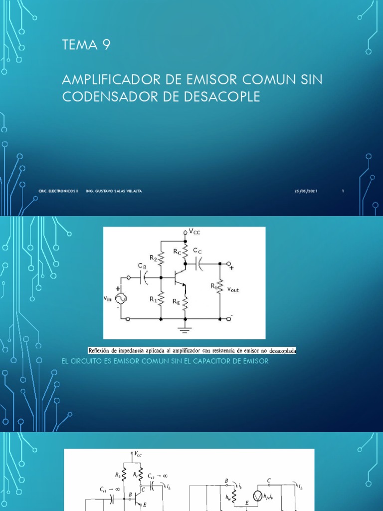 Amplificador Emisor Común sin Desacople | PDF