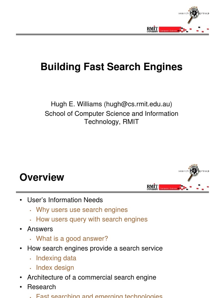 Building Fast Search Engines | PDF | Search Engine Indexing ...