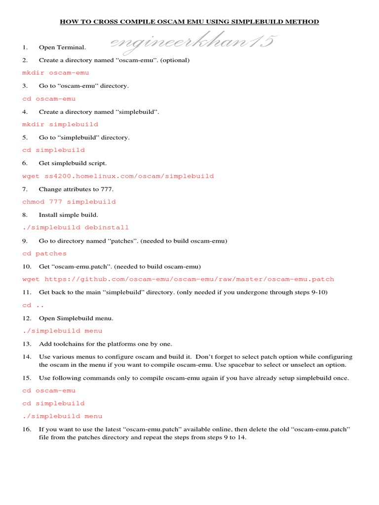 How To Cross Compile Oscam Emu Using Simplebuild Method | PDF