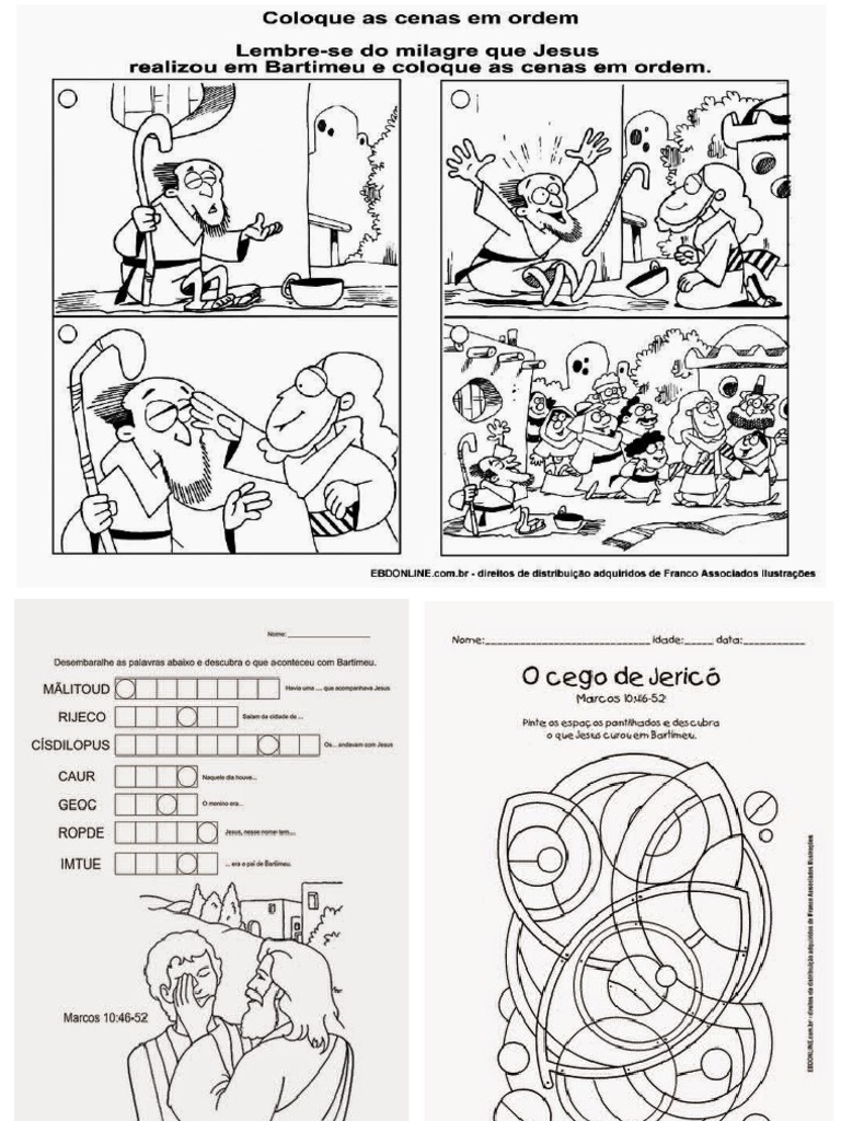 Atividades o Cego de Jerico | PDF