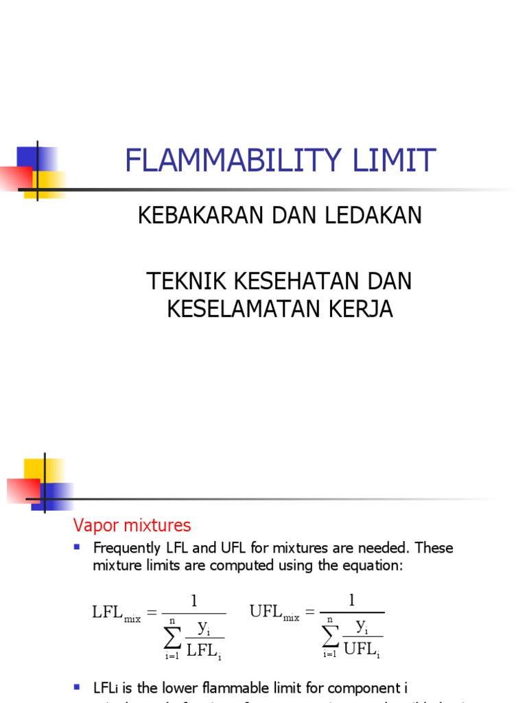 FLAMMABILITY LIMIT CALCULATIONS | PDF | Explosion | Combustion