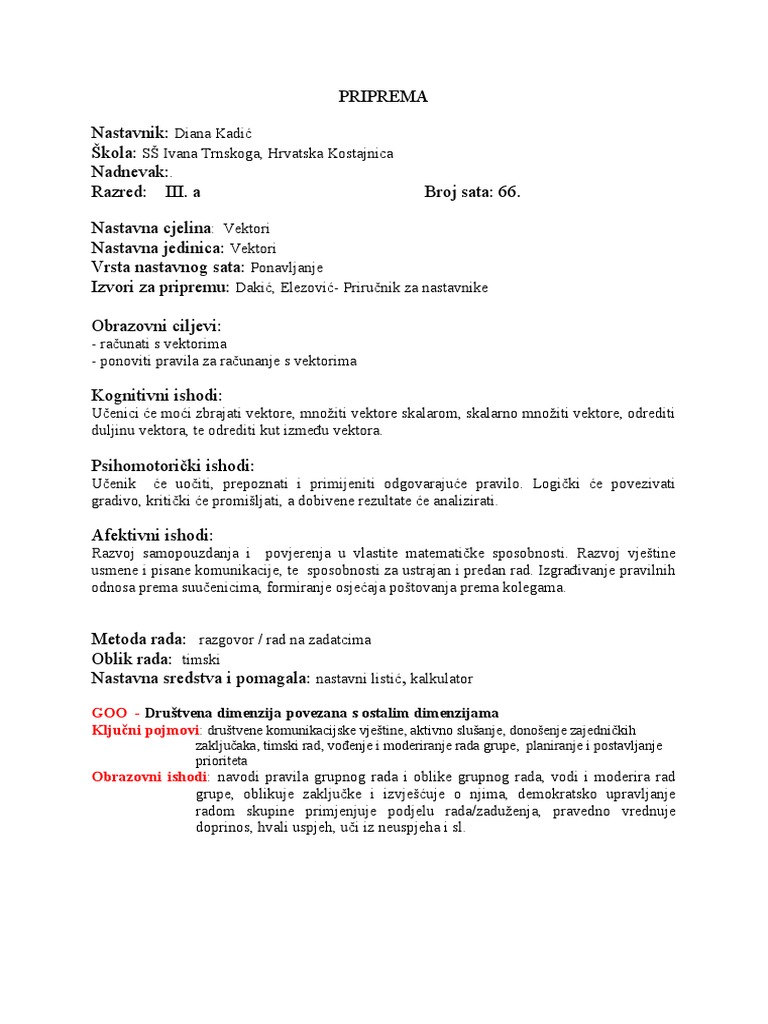 Priprema Vektori Križaljka | PDF