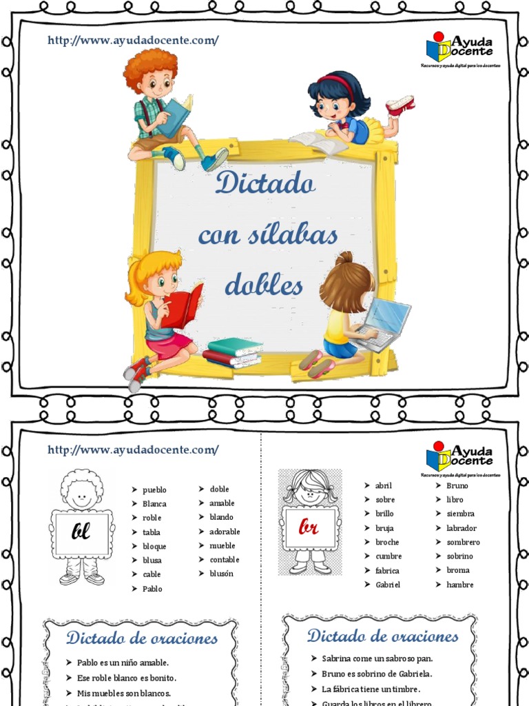 Dictado Con Silabas Dobles | PDF