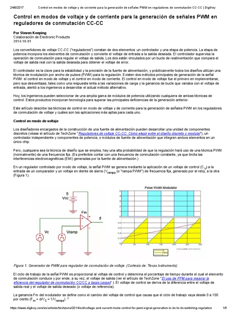 Control en Modos de Voltaje y de Corriente para La Generación de ... Control en Modos de Voltaje y de Corriente para La Generación de ...