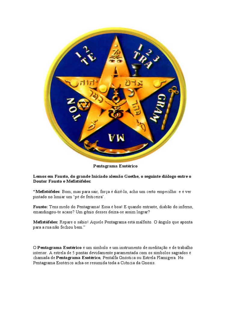 O Pentagrama Esotérico: Um Símbolo Mágico de Poder e Significado ...