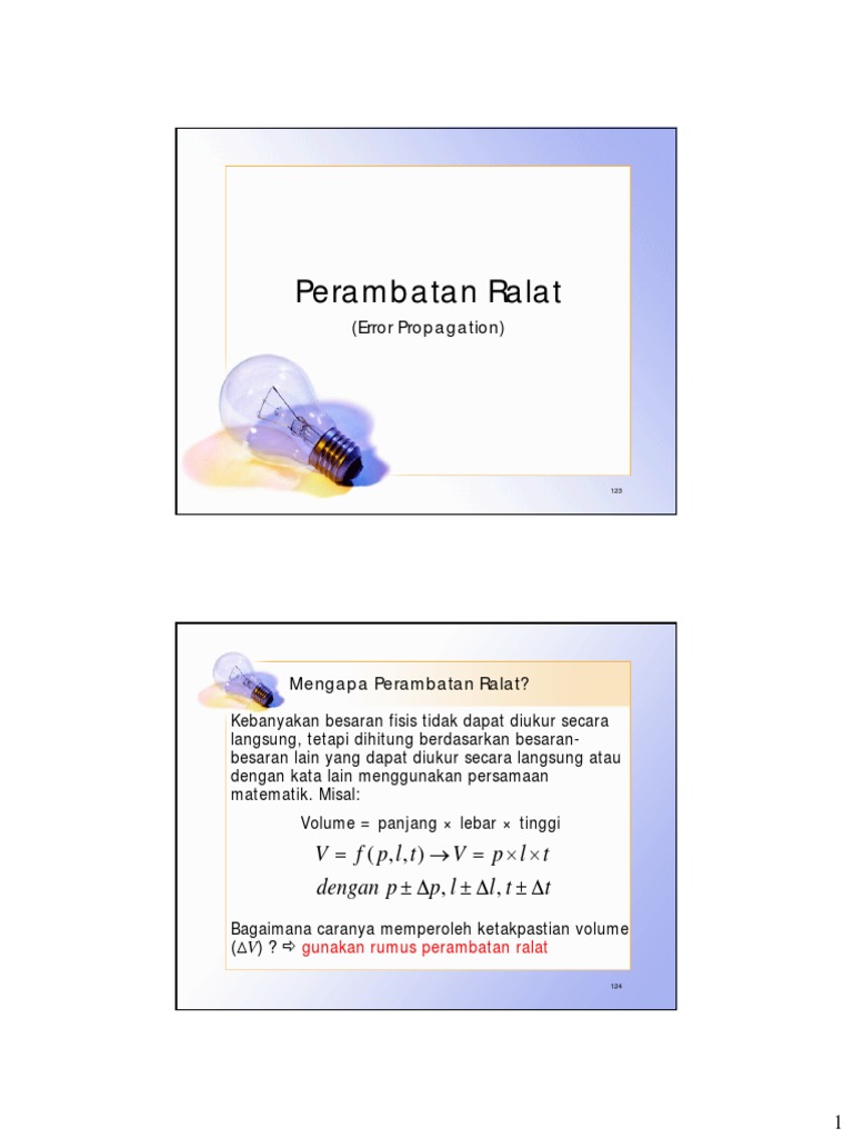 Mef - 6 Perambatan Ralat | PDF