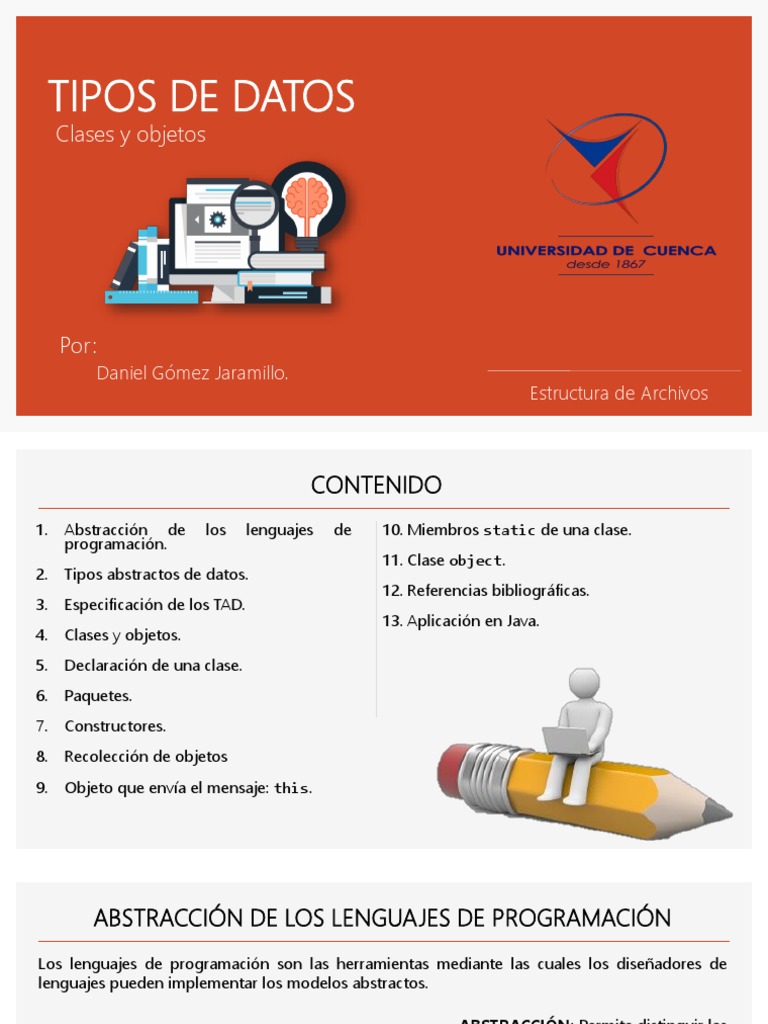 Tipos De Datos Clases Pdf Pdf Programación Constructor Programación Orientada A Objetos