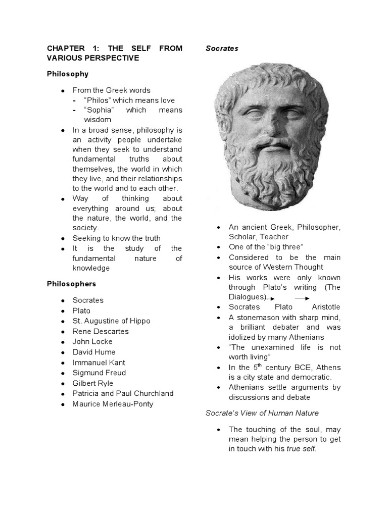 Understanding The Self Lecture Pdf Anthropology Plato