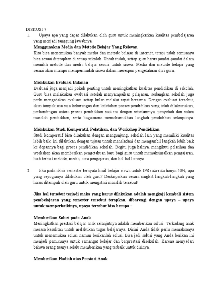 Diskusi 7 Darma Lestari | PDF