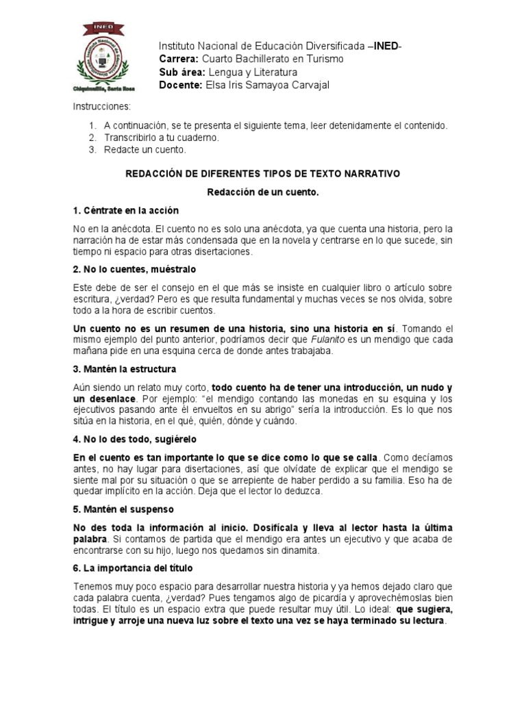 Cómo Redactar un Cuento Infantil | PDF | Cuentos