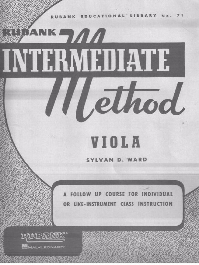 Rubank Intermediate Method Viola | PDF