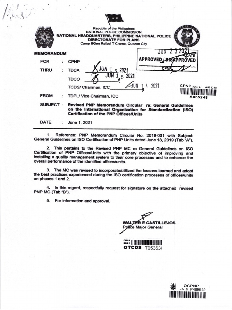 PNP MC 2021-086 | PDF | Quality Management System | Iso 9000