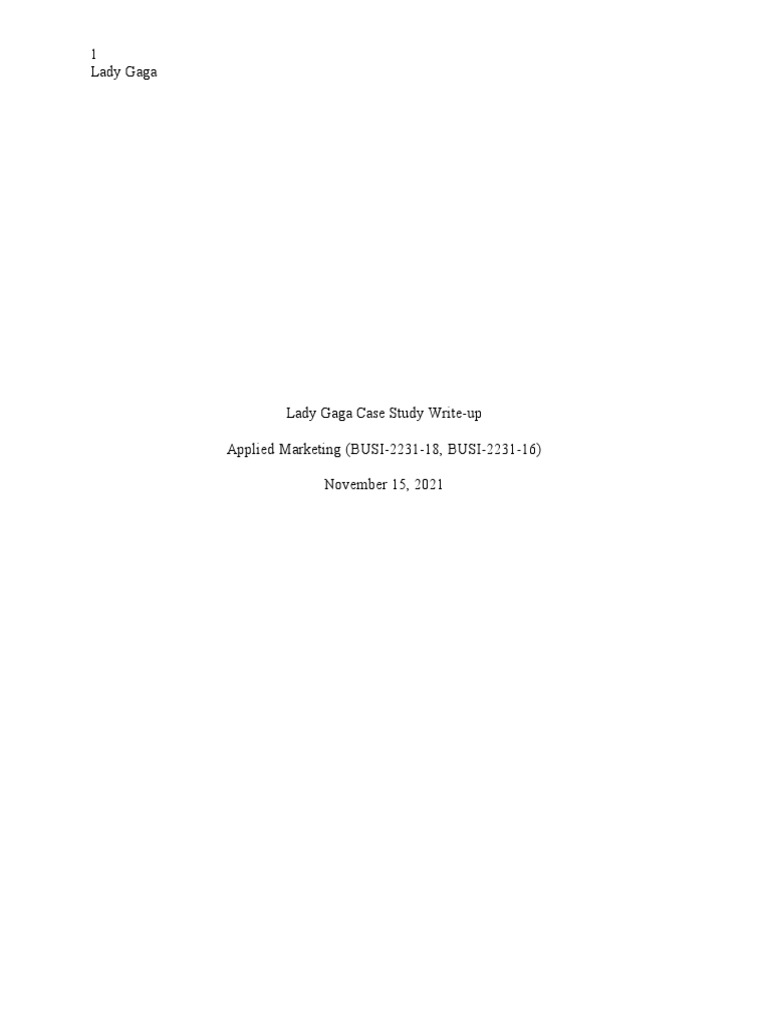 Lady Gaga Write-Up (Final) | PDF | Lady Gaga | Kanye West