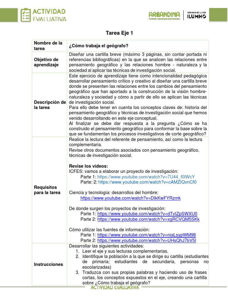 Actividad Evaluativa Eje1 | PDF | Investigación social | Aprendizaje