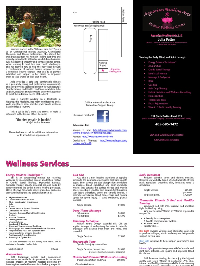 Aquarian Healing Arts Brochure | PDF | Massage | Acupuncture