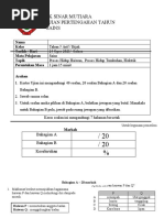 Kertas Soalan Matematik Tahun 6 | PDF