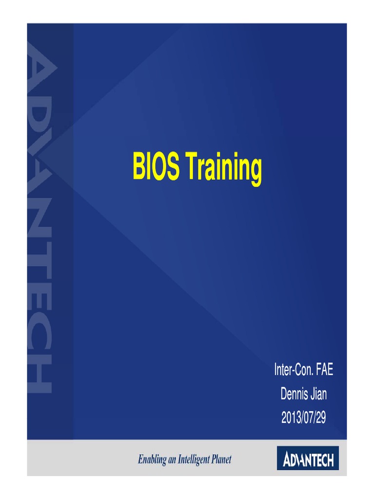 Advantech Bios Training | PDF | Bios | Booting