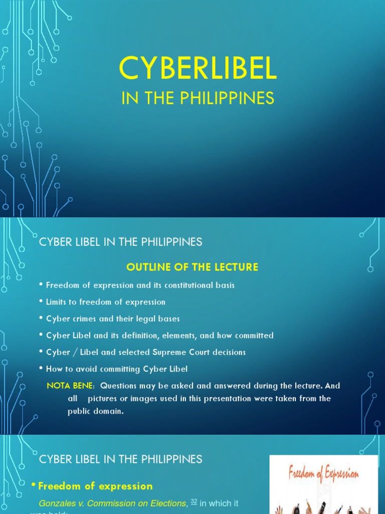 Cyber Libel | PDF | Defamation | Freedom Of Speech