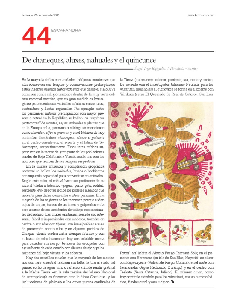 De Chaneques Aluxes Nahuales y El Quincunce | PDF | Antropología cultural