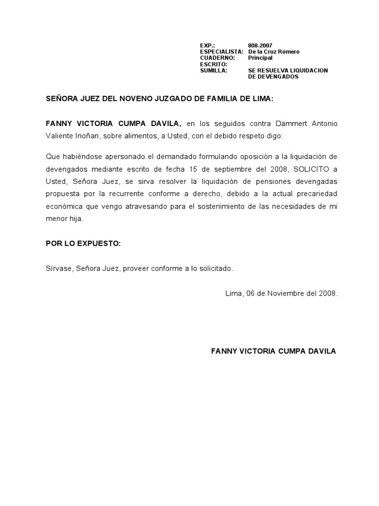 ESCRITO - Solicito Se Resuelva | PDF