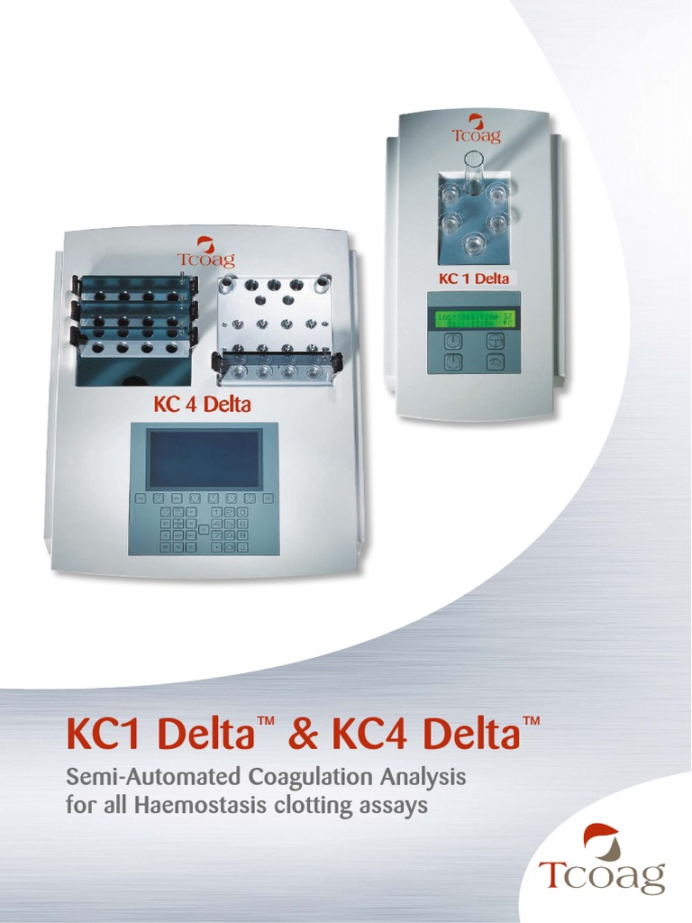 KC1 Delta & KC4 Delta: Semi-Automated Coagulation Analysis For All Haemostasis Clotting Assays ...