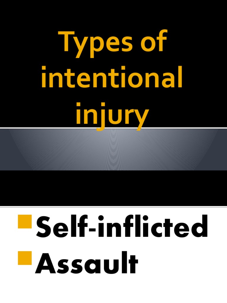 Types of Intentional Injury | PDF | Bullying | Violence