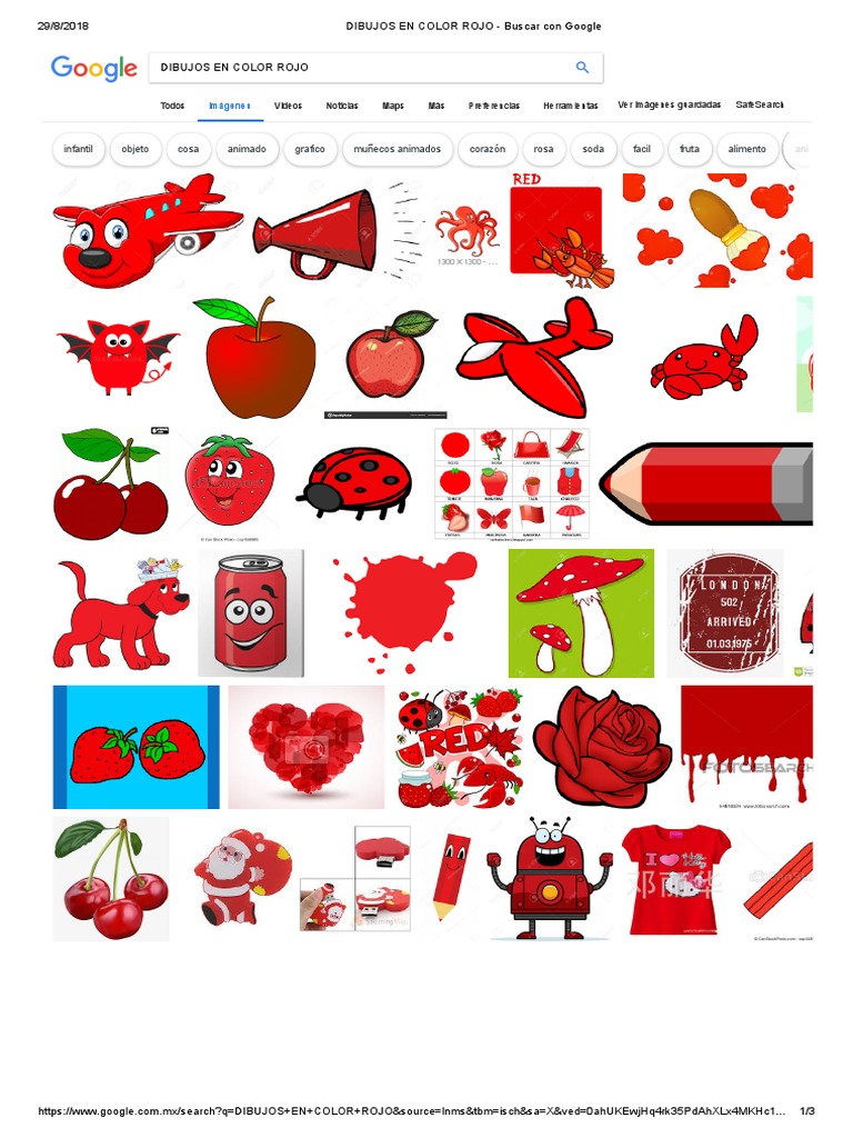 Dibujos Animados en Color Rojo | PDF