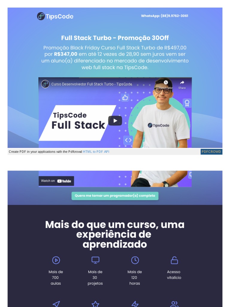 Curso Desenvolvedor Full Stack Turbo Tipscode Curso Fullstack Turbo ...