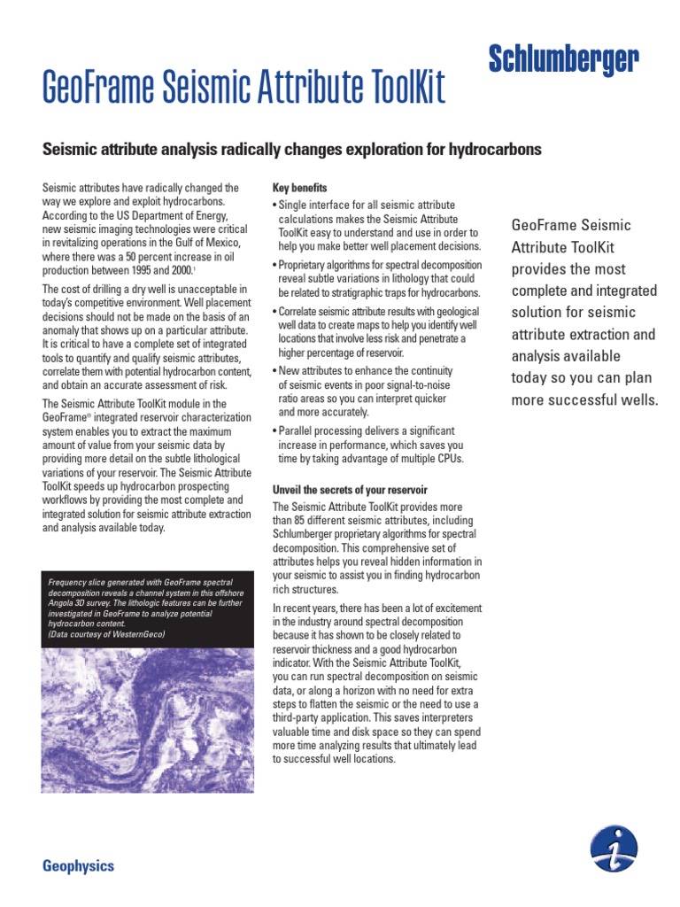 Satk Prodsheet | PDF | Petroleum Reservoir | Reflection Seismology