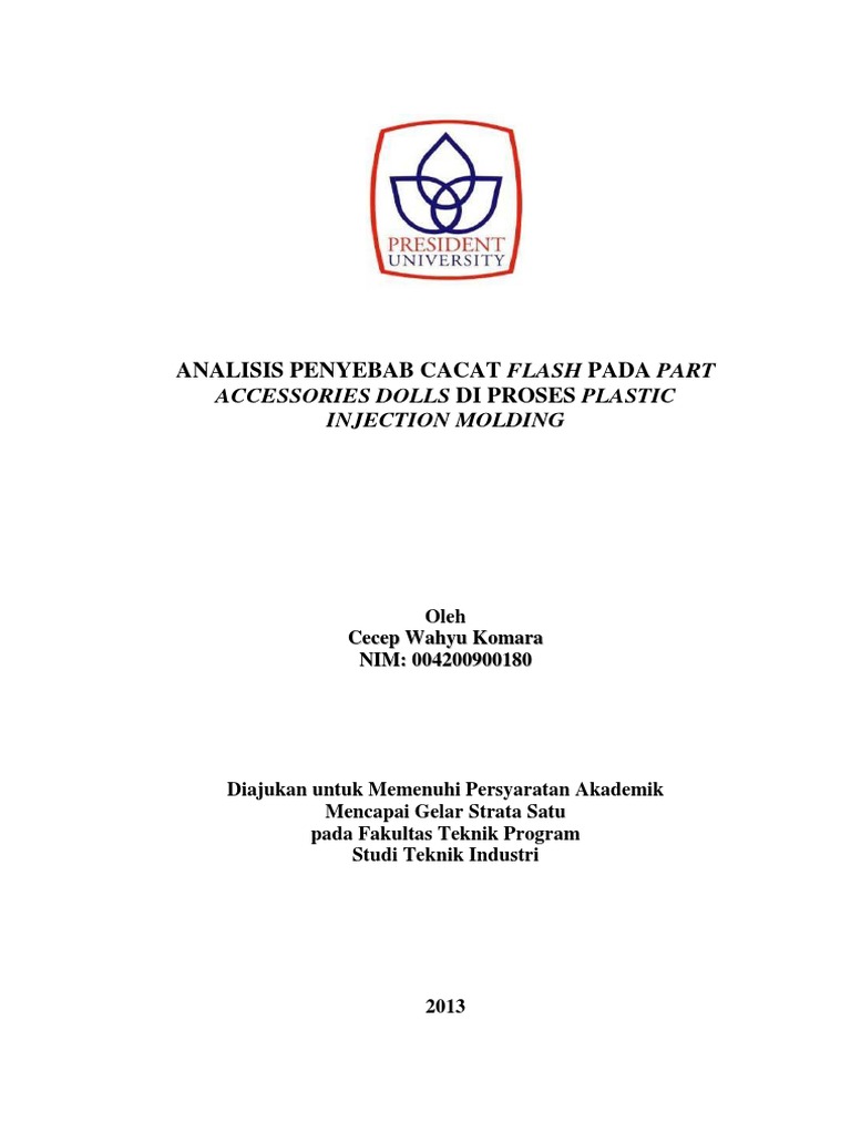 Analisis Cacat Flash pada Molding Plastik | PDF