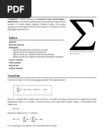Notación Sumatorio o Sigma. Propiedades y Fórmulas | PDF | Suma ...