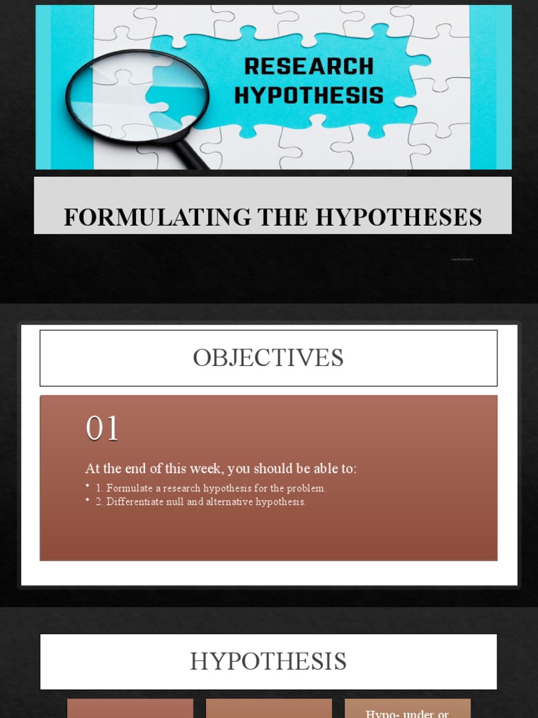 Formulating Research Hypotheses | PDF | Hypothesis | Cognition
