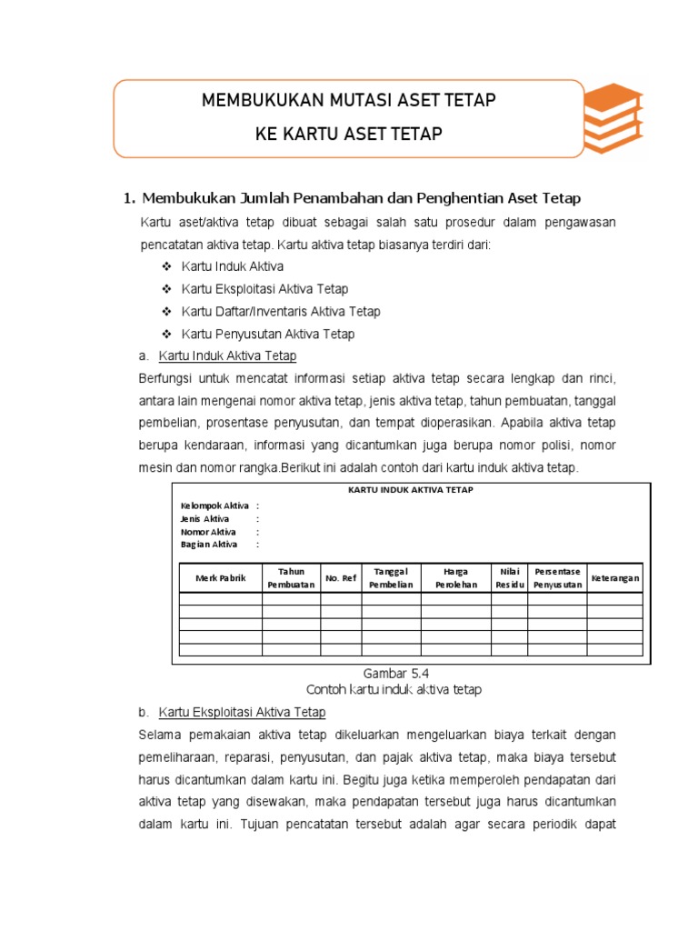 Bahan Bacaan-Mengelola Kartu Aset Tetap - Membukukan Mutasi Aset Tetap Ke Kartu Aset Tetap | PDF