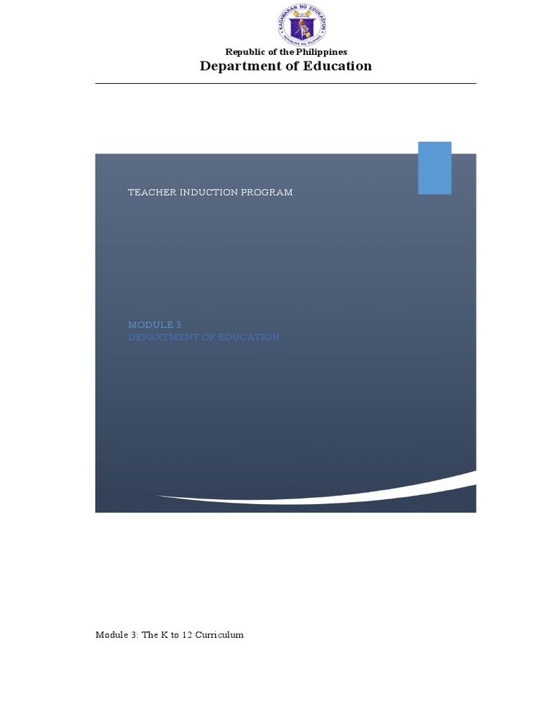 Department of Education: Teacher Induction Program | PDF | Inclusion ...