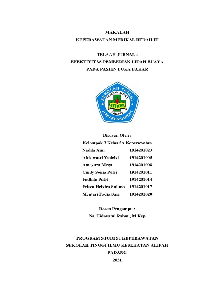 Efektivitas Lidah Buaya untuk Luka Bakar | PDF | Pengembangan Diri ...