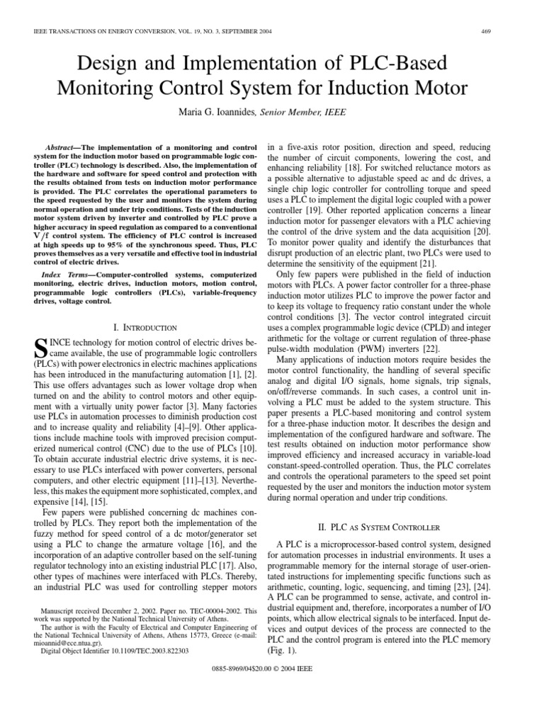 Design and Implementation of PLC-Based Monitoring System | PDF | Programmable Logic Controller ...