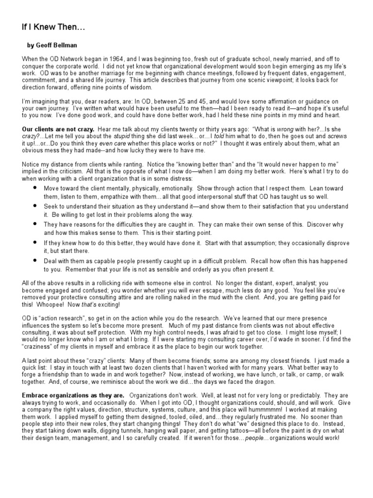 If I Knew Then What I Know Now | PDF | Reason | Psychology