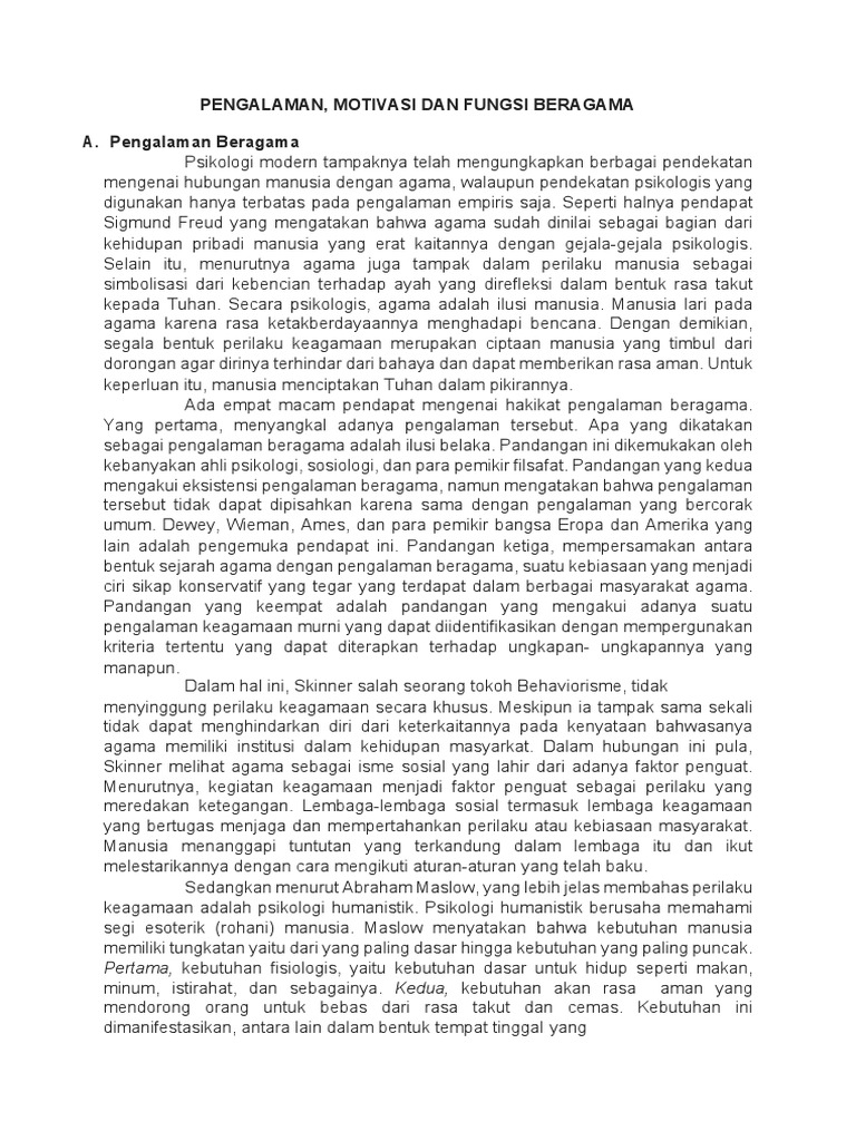 Tugas Psikologi Agama | PDF | Filsafat | Pengembangan Diri