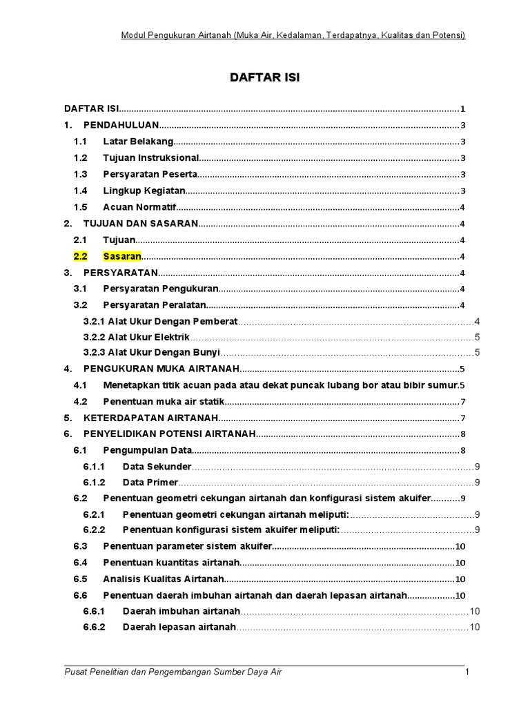 Modul Pengukuran Air Tanah (Ryan) | PDF