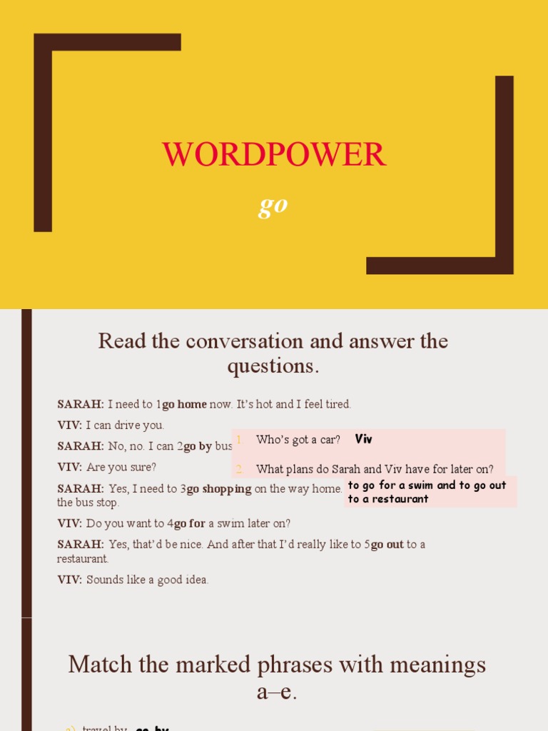 Unit 6 Review and Extension WORDPOWER | PDF