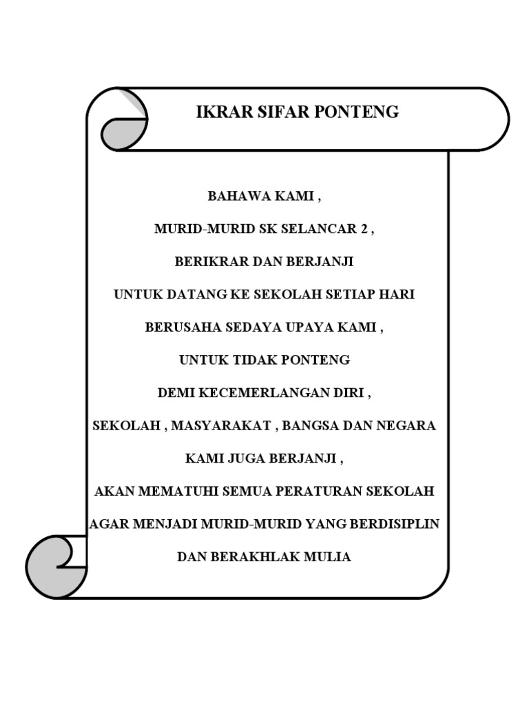 Ikrar Sifar Ponteng | PDF | Kesehatan Holistik