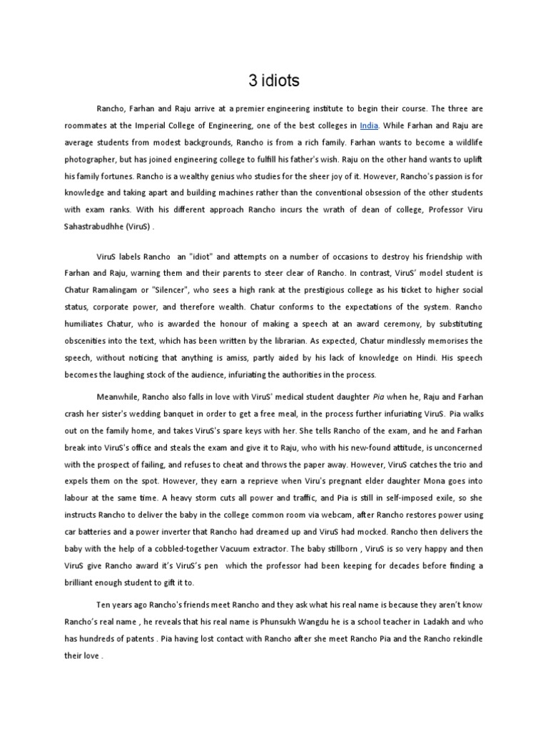 3 Idiots | PDF