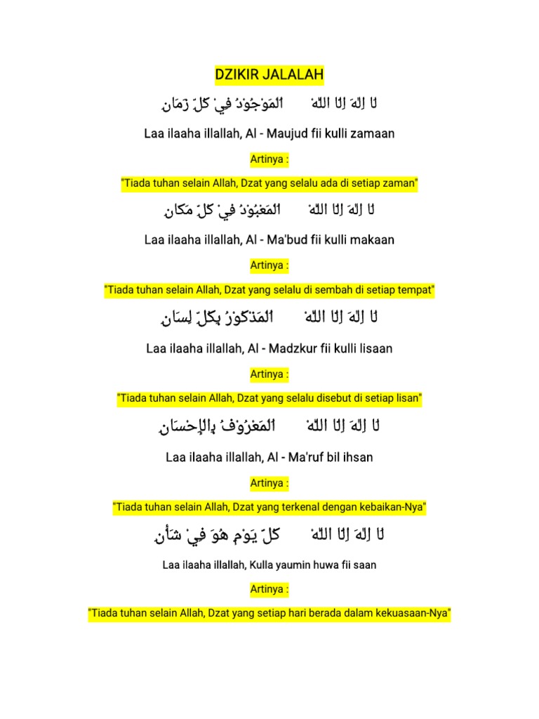 Dzikir Jalalah-Wps Office | PDF