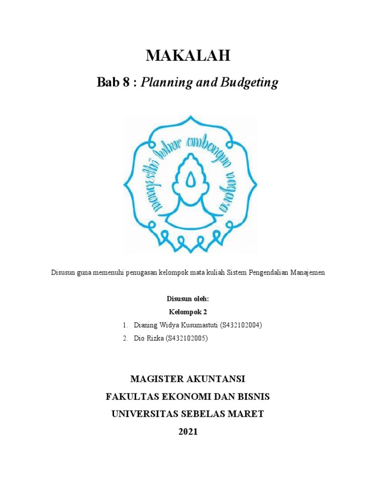 MAKSI - SPM - MAKALAH CHAPTER 8-Planning and Budgeting - Kelompok 2 | PDF