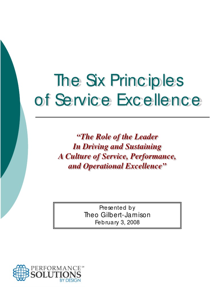 Service Excellence | PDF | Leadership | Leadership