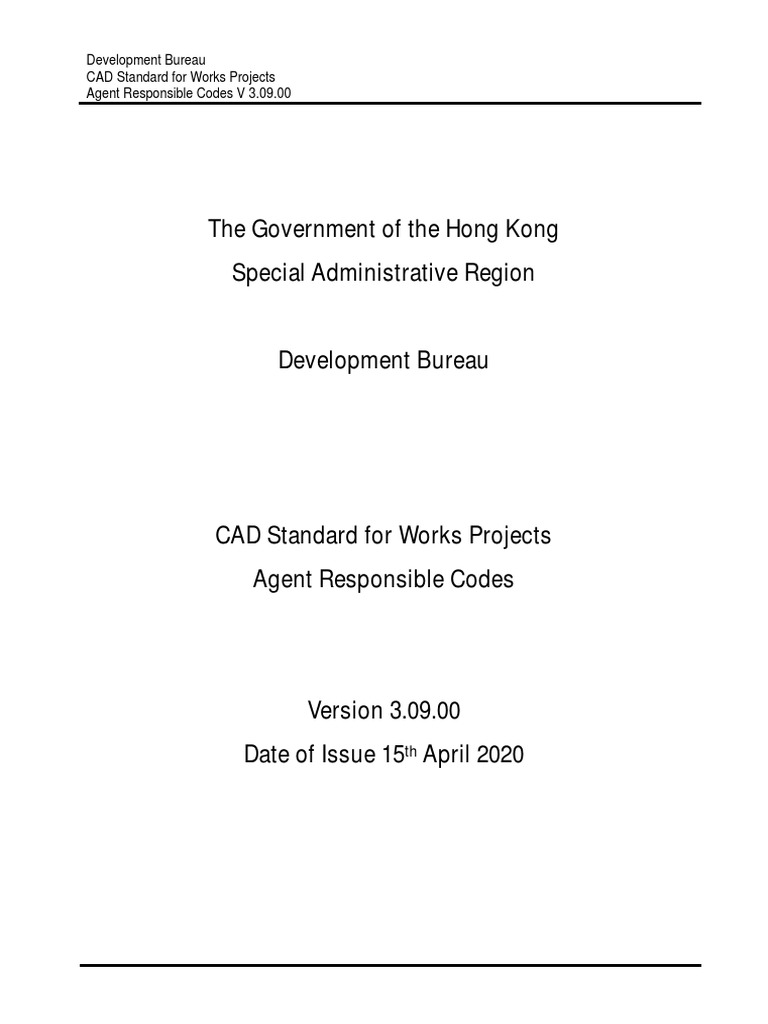 Hong Kong CAD Standards Guide | PDF | Hong Kong