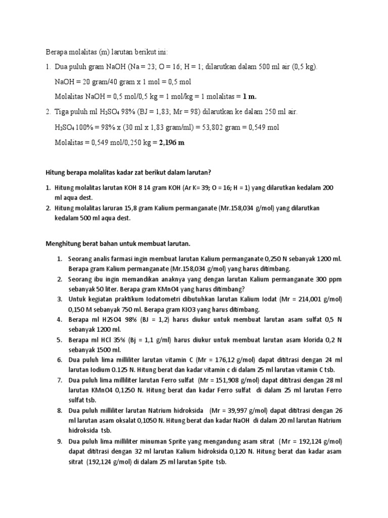 Menghitung Normalitas | PDF