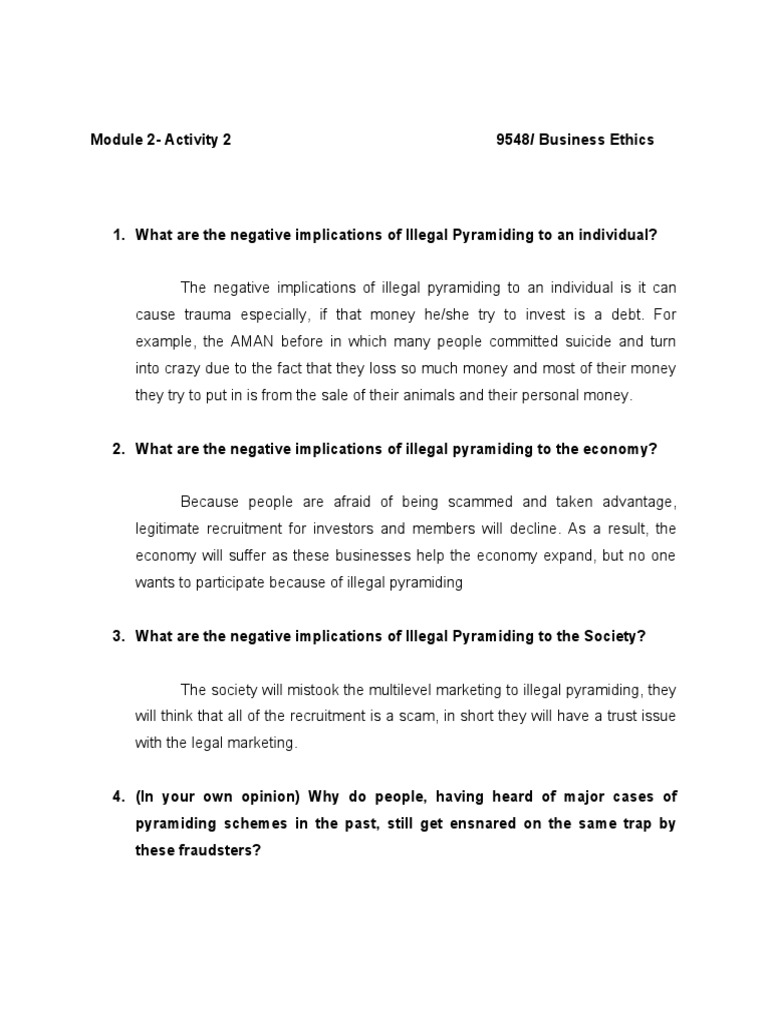 Module 2 - Activity 2 (ETHICS) | PDF