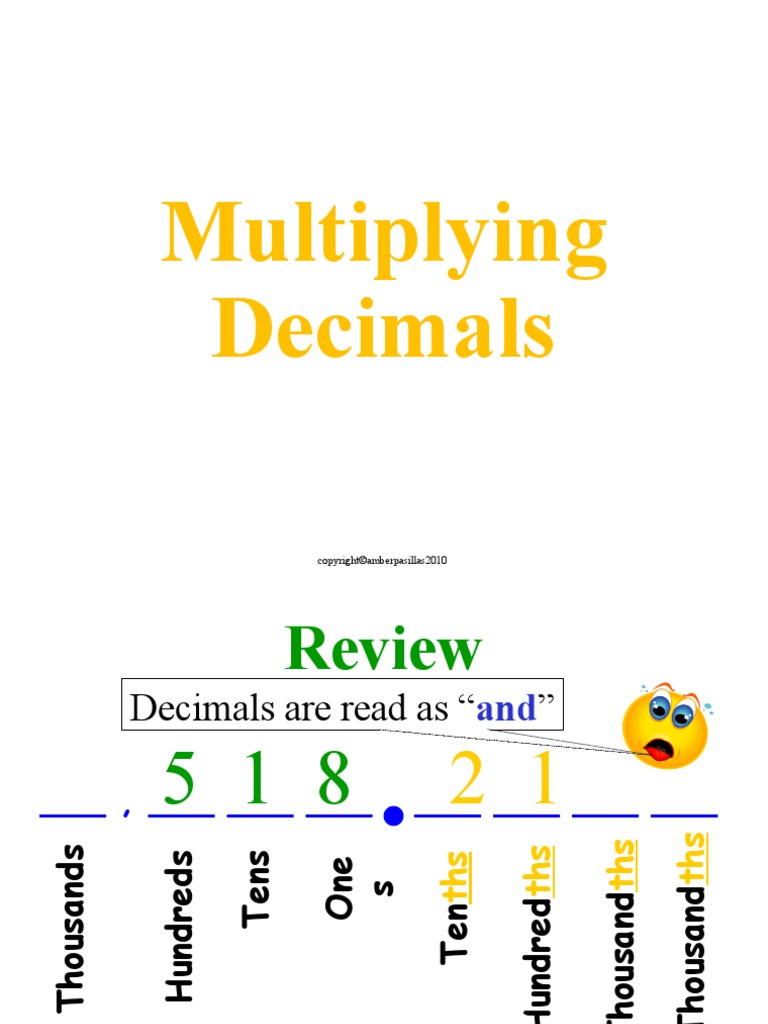 Multiplying Decimals-1 | PDF | Naming Conventions | Mathematics
