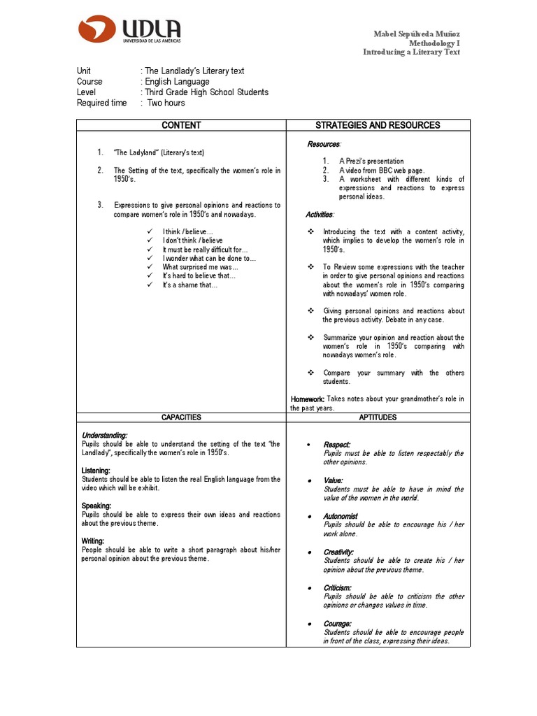 Teaching "The Landlady" in Context | PDF | Education Theory | Behavior ...